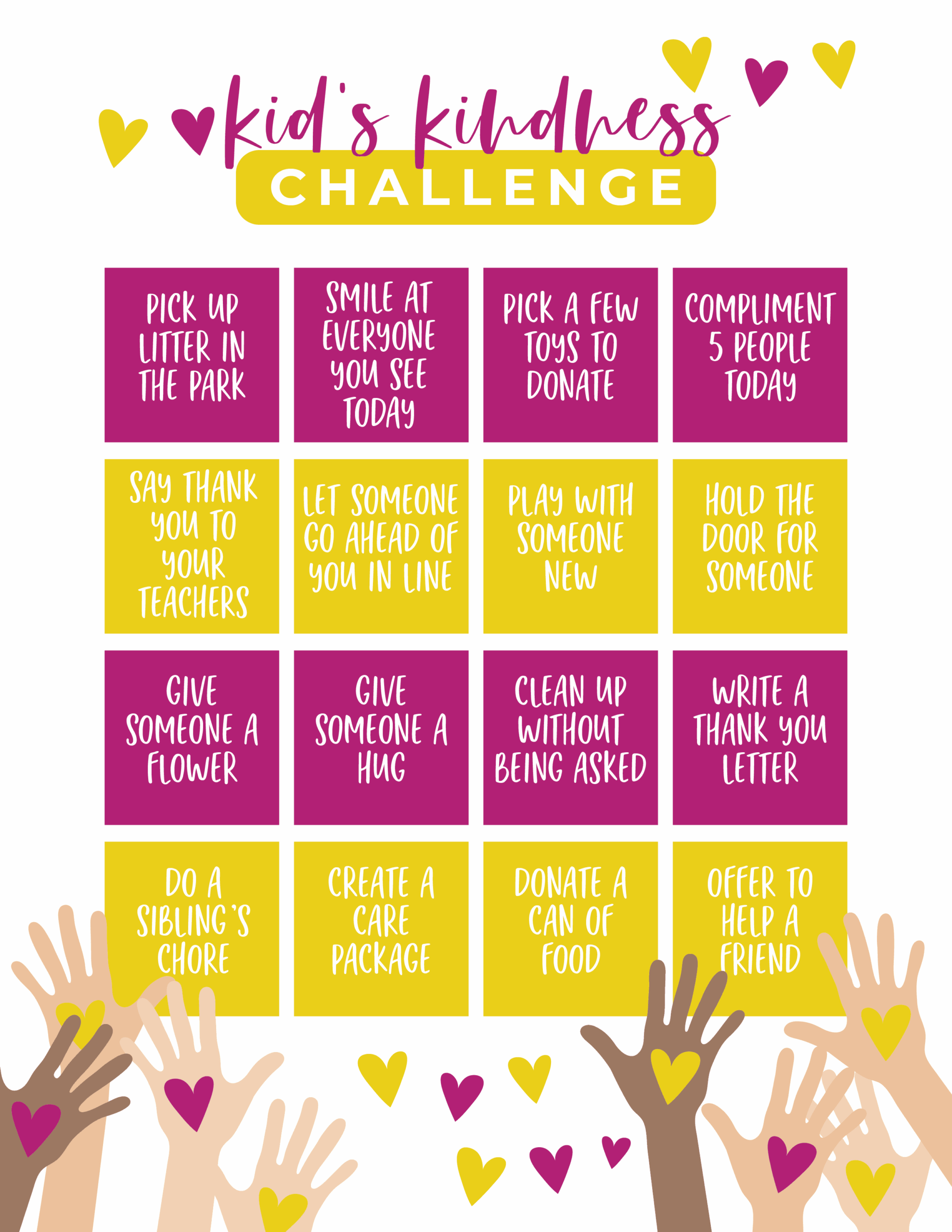 Virtue Cards Kindness Free Printable - Mom Printable