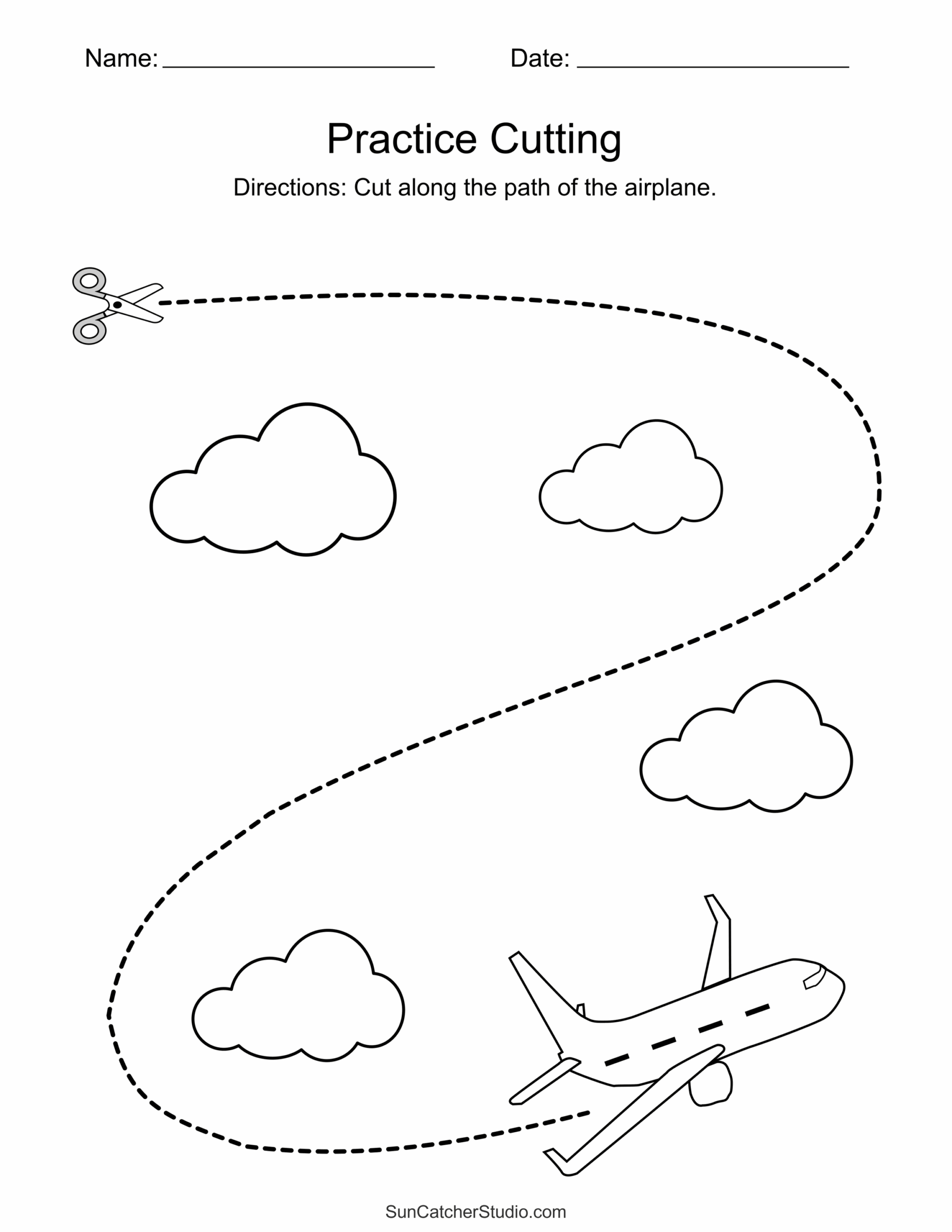 Printable Cutting Worksheets For Preschoolers - Mom Printable