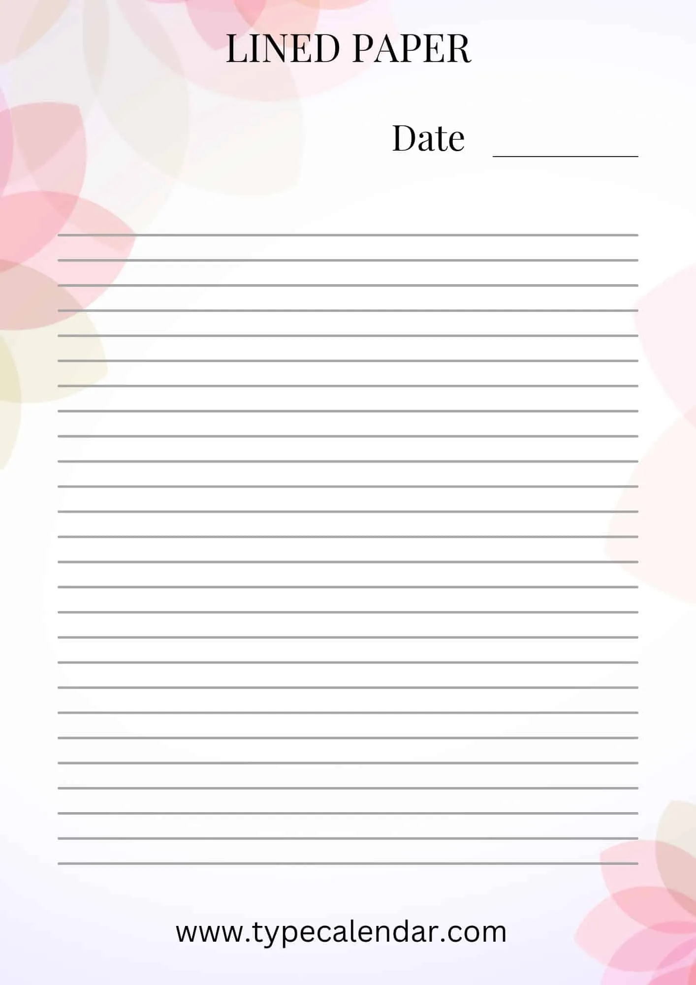 Printable Lined Paper Free - Mom Printable