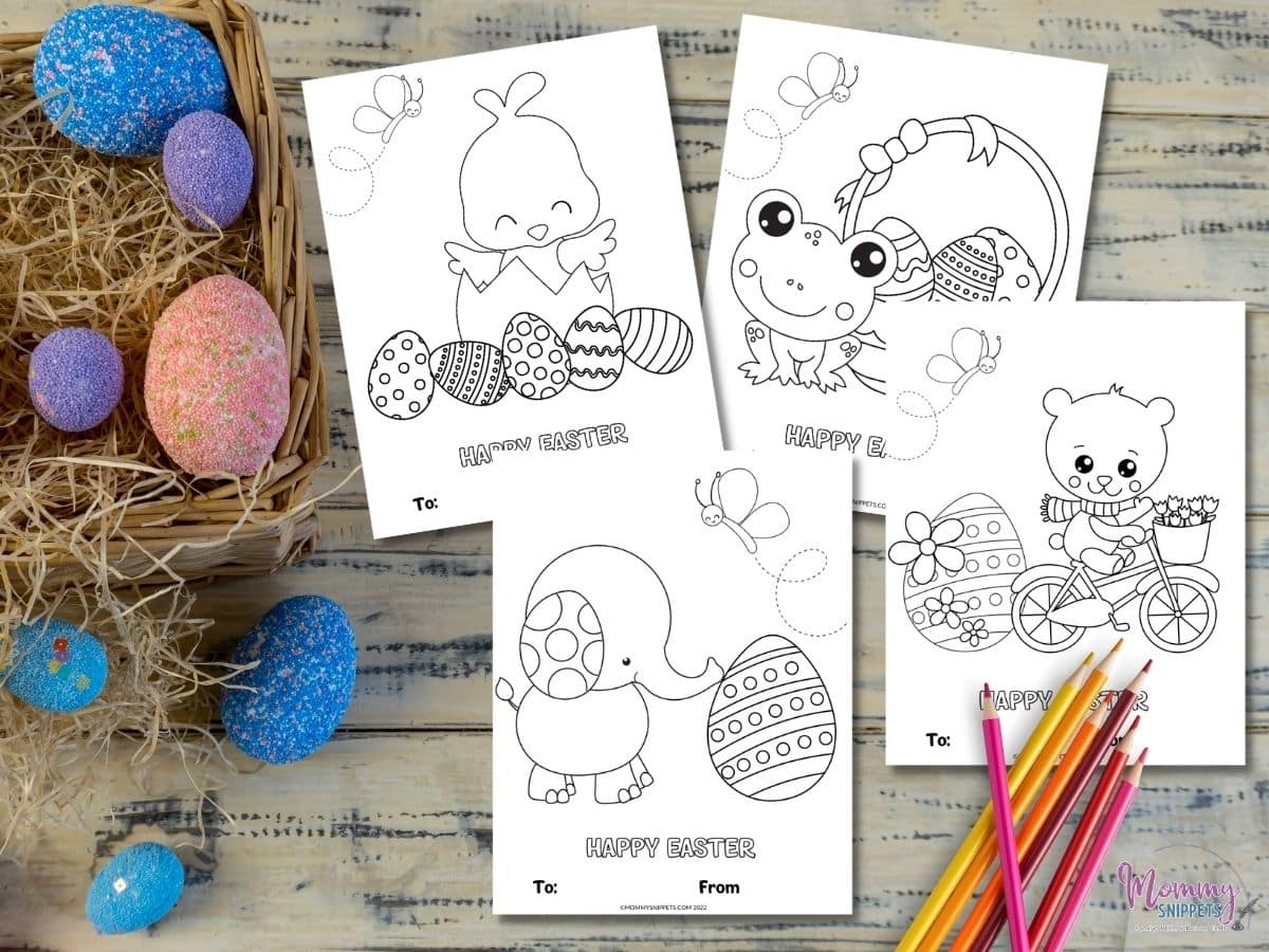 Printable Easter Cards To Color - Mom Printable