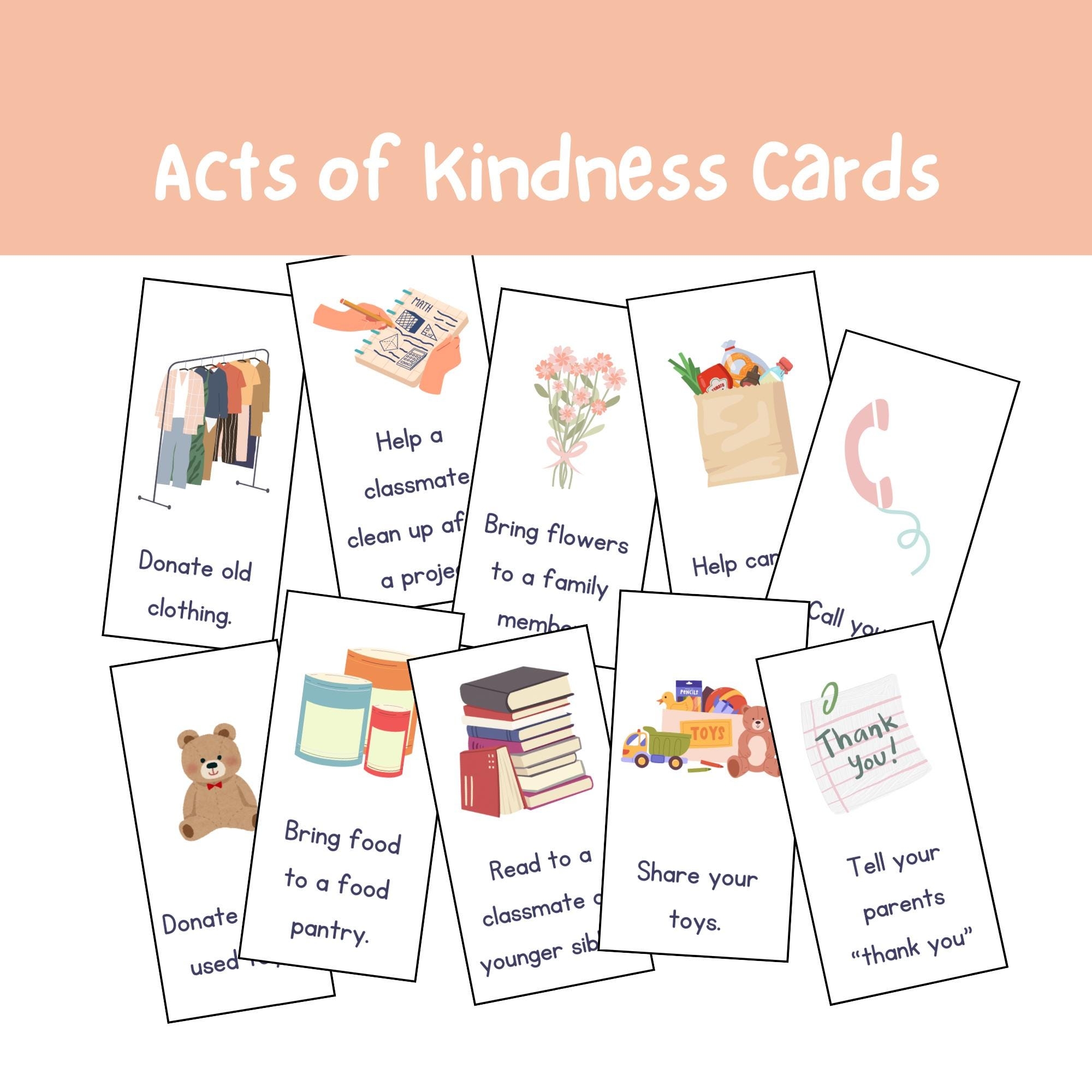 Virtue Cards Kindness Free Printable - Mom Printable