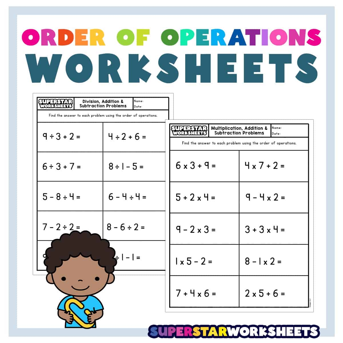Order Of Operations Worksheets - Mom Printable